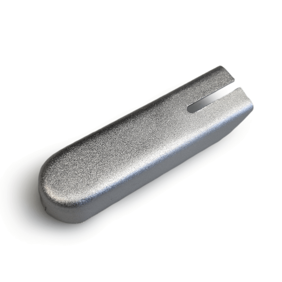Moxa Scoop Cap Brushed Steel: With slot 75mmX20mm